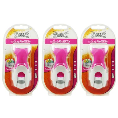 3x Wilkinson Sword Lady Protector Rasierer mit Halterung Set bei Riemax