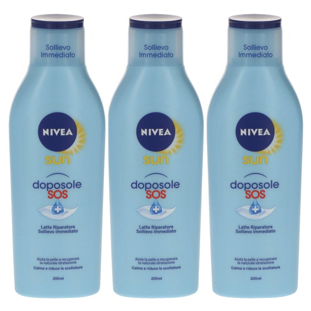 Nivea Sun Aftersun Lotion SOS 3 x 200 ml feuchtigkeitsspendend Set bei Riemax