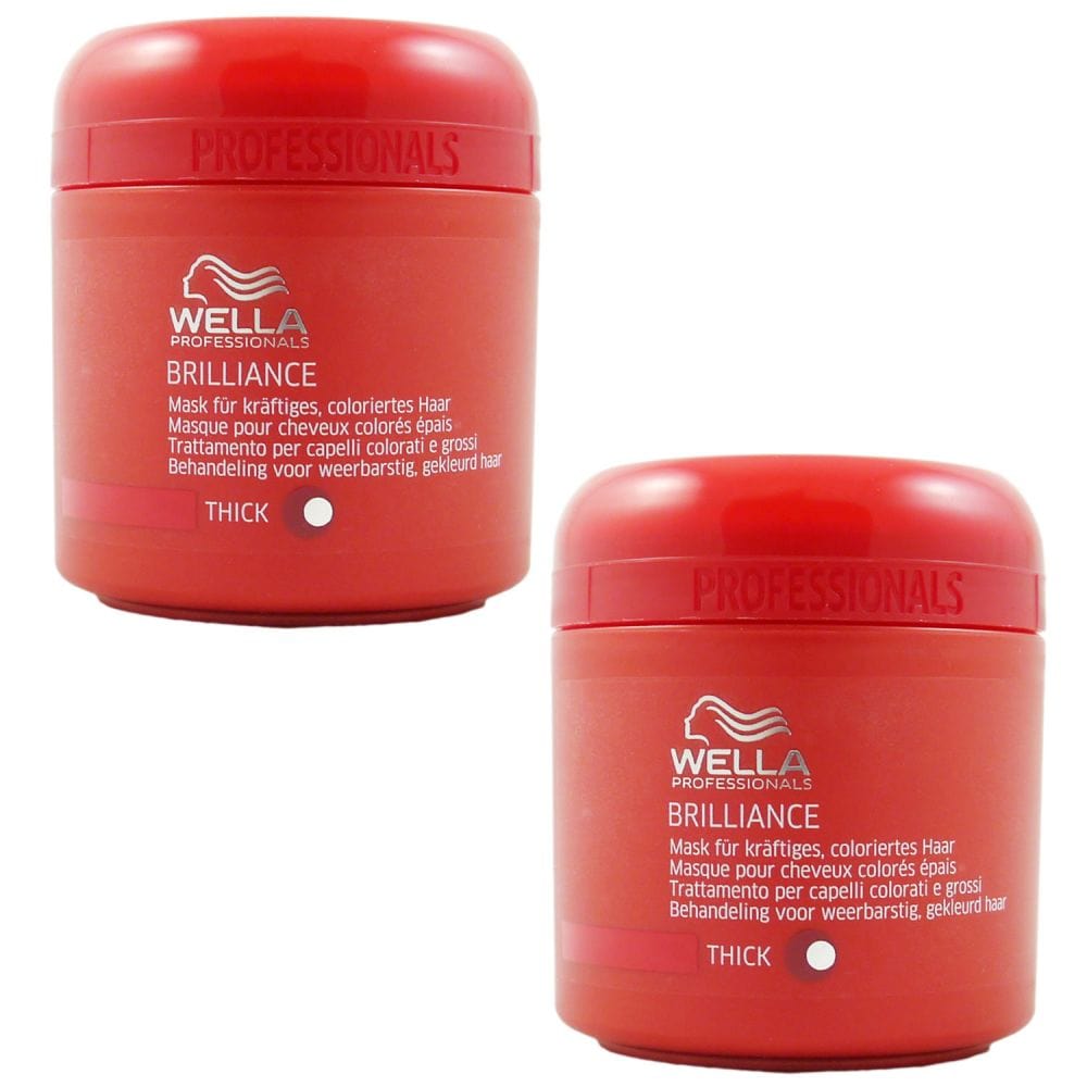 2 x 150 ml Wella Brilliance Maske für kräftiges Haar Set bei Riemax