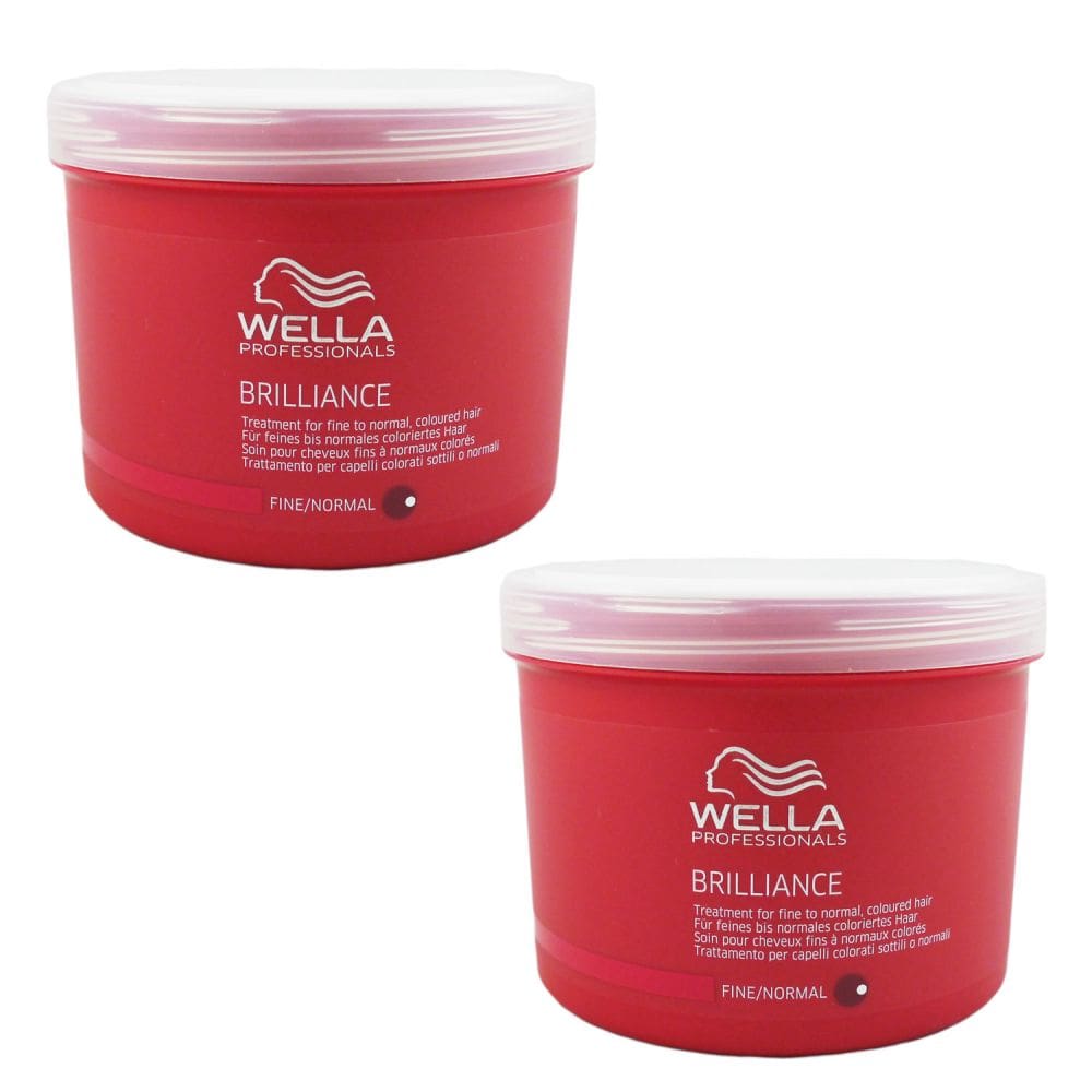 2 x 500 ml Wella Brilliance Maske feines-norm. coloriertes Haar bei Riemax