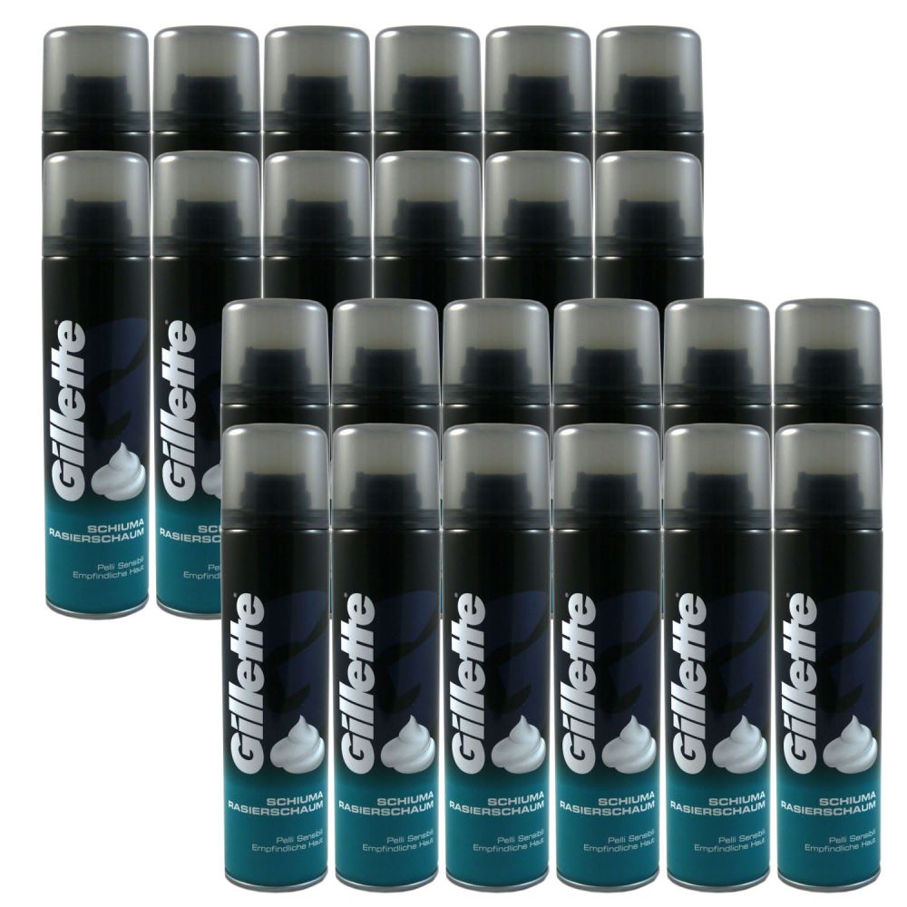 Gillette Foam Rasierschaum 12 x 300 ml für empfindliche Haut bei Riemax