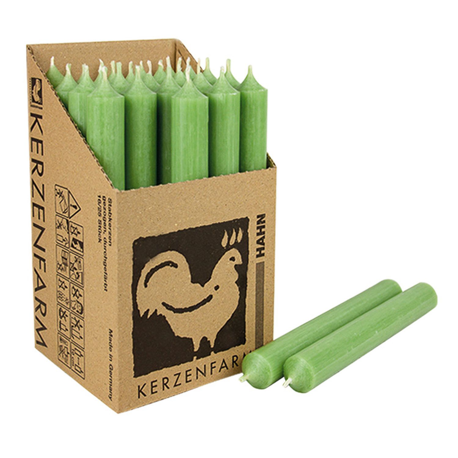 25 Stabkerzen Jadegrün 180 x 22 mm Kerzenfarm Kerzen Candle --> Riemax | Parfüm, Pflege ...