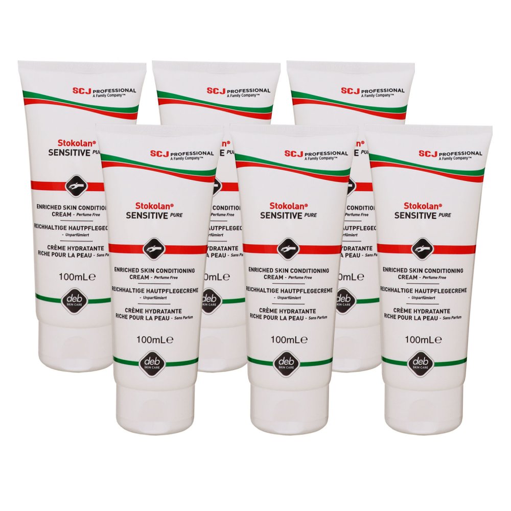 SC Johnson Stokolan Sensitive Pure 6 x 100 ml Hautpflegecreme Handcreme ...