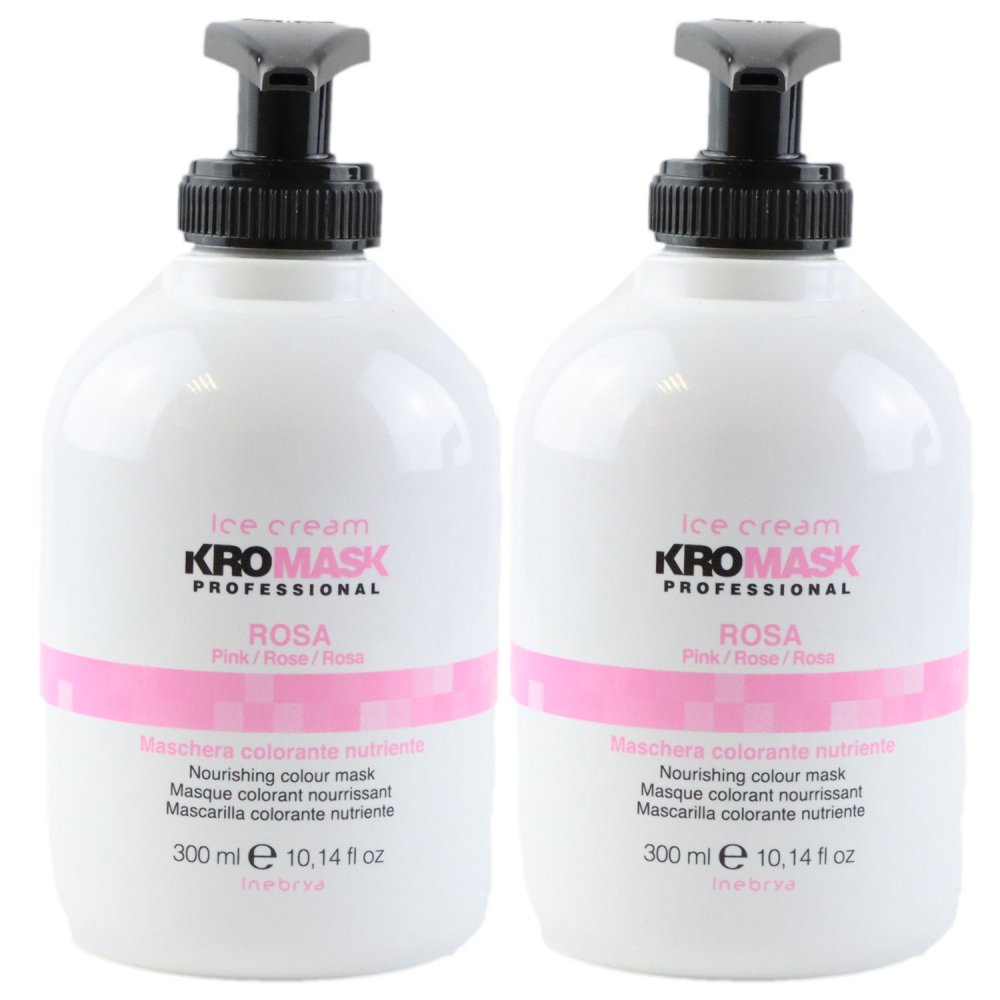 Inebrya Ice Cream Kromask Color pink Mask 2 x 300 ml Farbhaarkur bei Riemax