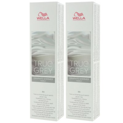 Wella True Grey 2 x 60ml Tönung Graphite Shimmer Medium Set bei Riemax