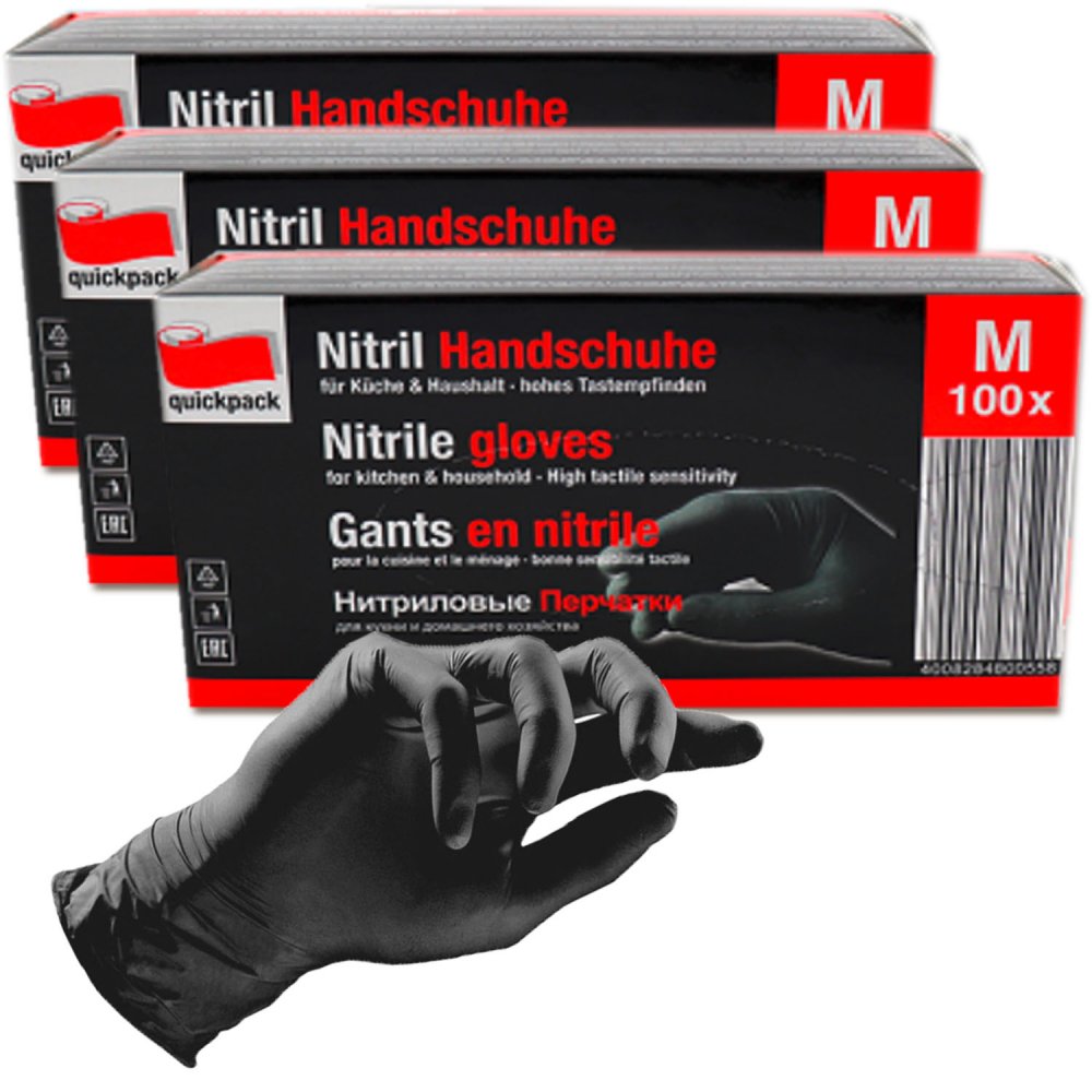 300x Einmalhandschuhe Einweghandschuhe Nitril puderfrei latexfrei Gr M