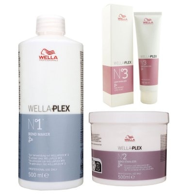 Wella Wellaplex No1 Bond Maker 500 ml & 500 ml No2 Bond Stabilizer Mask ...