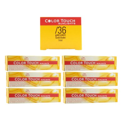 Wella Color Touch Sunlights 6 x 60 ml /36 Gold Violett