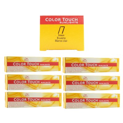Wella Color Touch Sunlights 6 x 60 ml /7 Braun Set bei