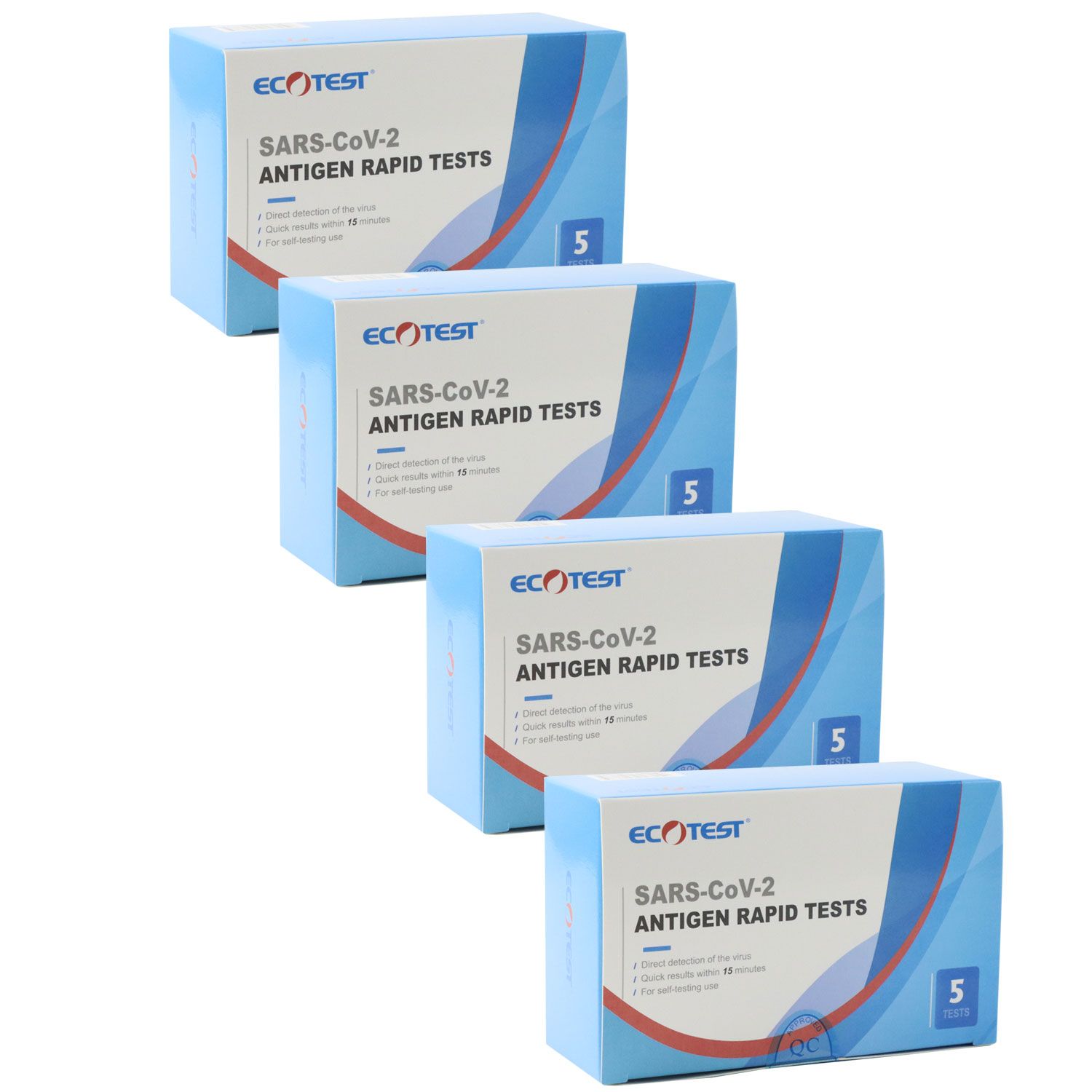 4 x 5er Ecotest Covid 19 Antigen Rapid Test Nasal CE017