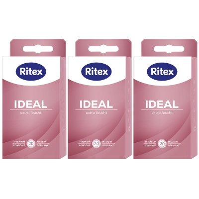 Ritex Ideal Kondome 3 x 20 Stück extra feucht mit extra viel ...