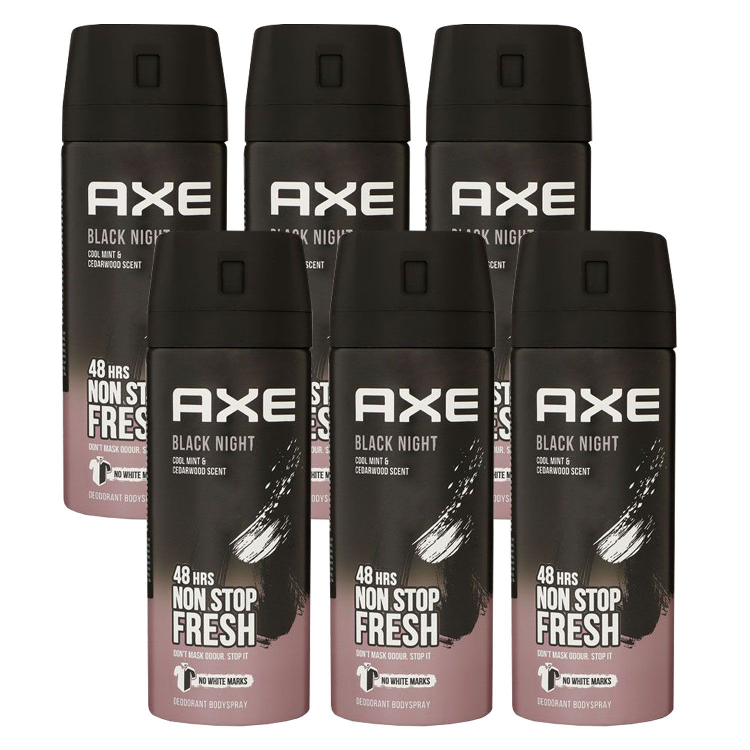 Axe Black Night 6 x 150 ml Deo Deospray Set bei Riemax