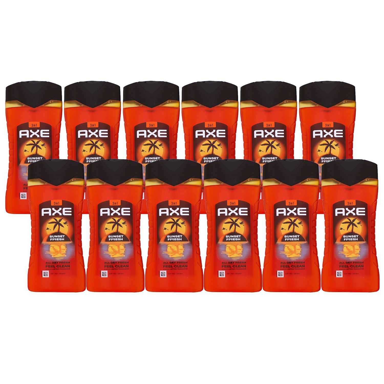 Axe Sunset Fresh 12 x 250 ml Showergel Duschgel Shower Gel Set ...