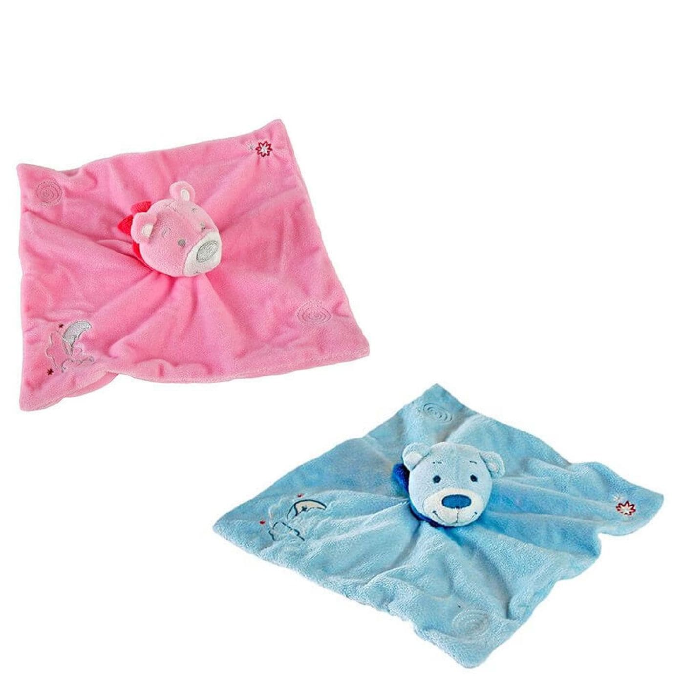 Baby Schmusetuch Bär blau oder pink auch als Handpuppe plüsch Tuch ...