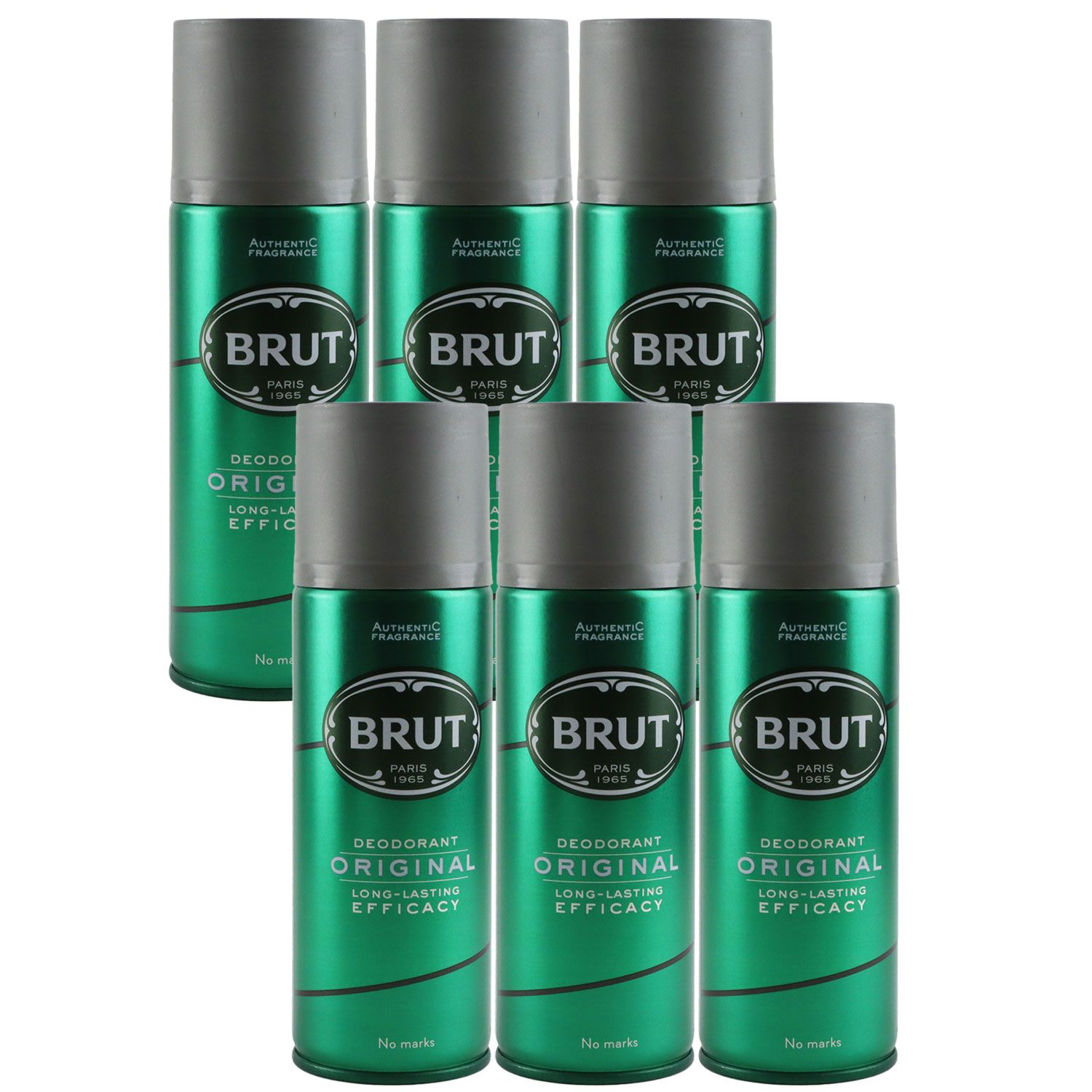 Brut Original 6 x 200 ml Deodorant Deo Spray Set OVP NE