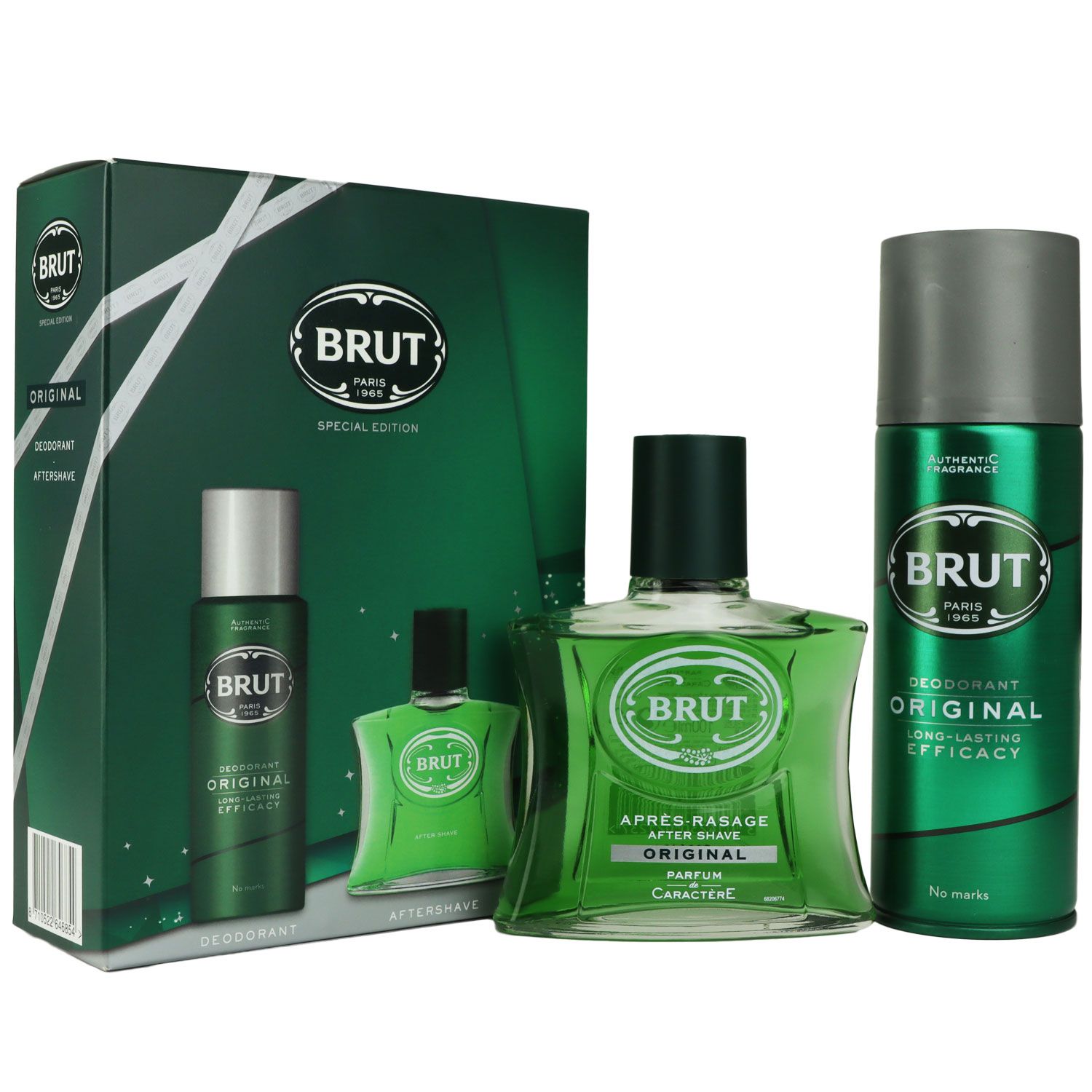 Brut Original Set 200 ml Deodorant Spray & 100 ml Aftershave Lotion ...