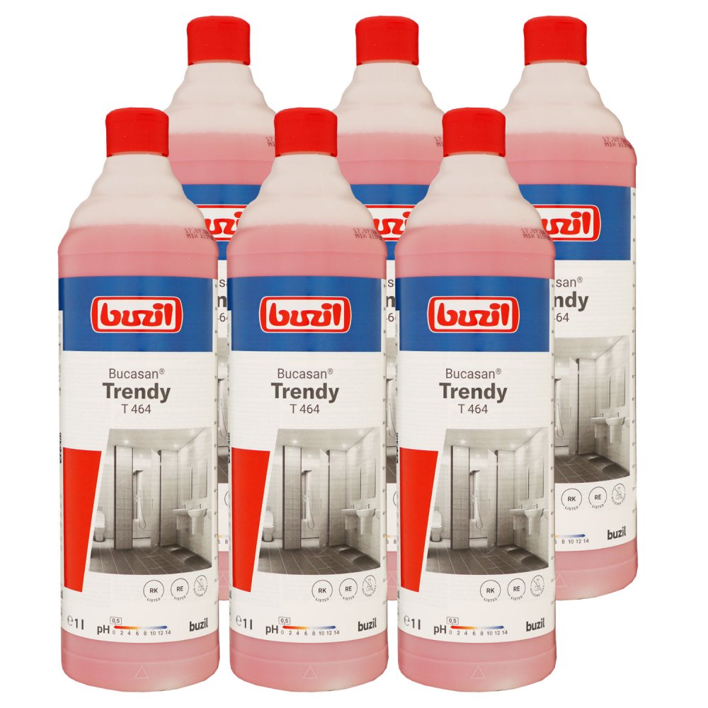 Buzil Bucasan Tendy T 464 6 x 1 Liter Sanitärreiniger mit Frischeduft ...