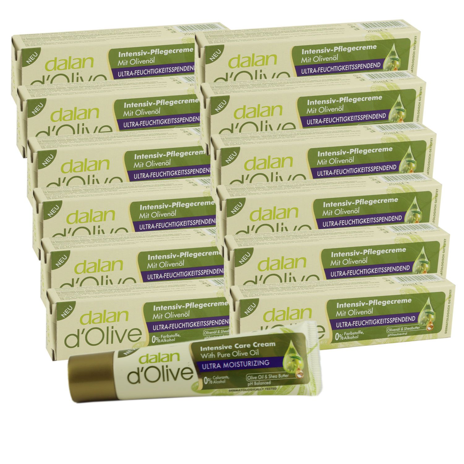Dalan D Olive Olivenöl Intensiv-Handcreme 12 x 20 ml