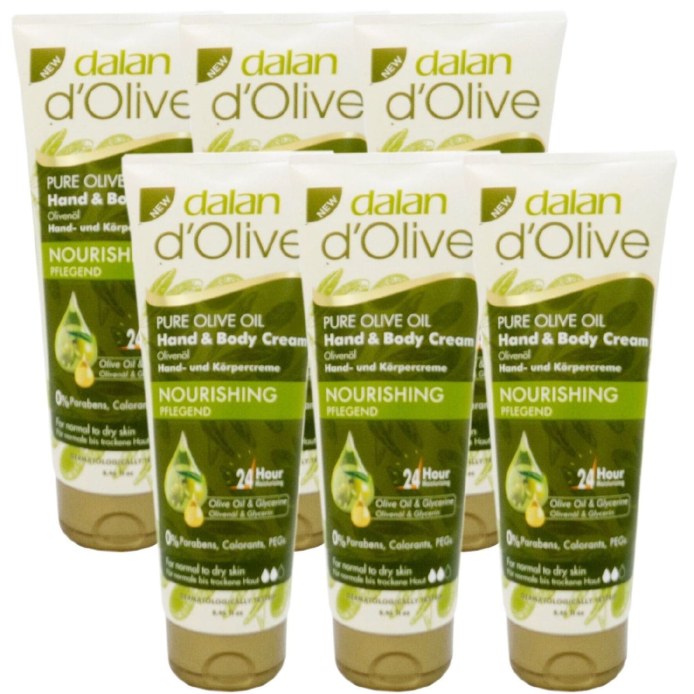 Dalan D Olive Pure Olive Oil Hand & Body Cream 6x250 ml Nourishing Pflegend bei Riemax