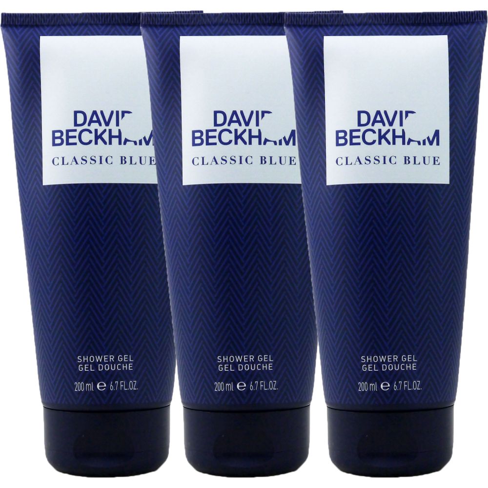 David Beckham Classic Blue Man 3 x 200 ml Showergel