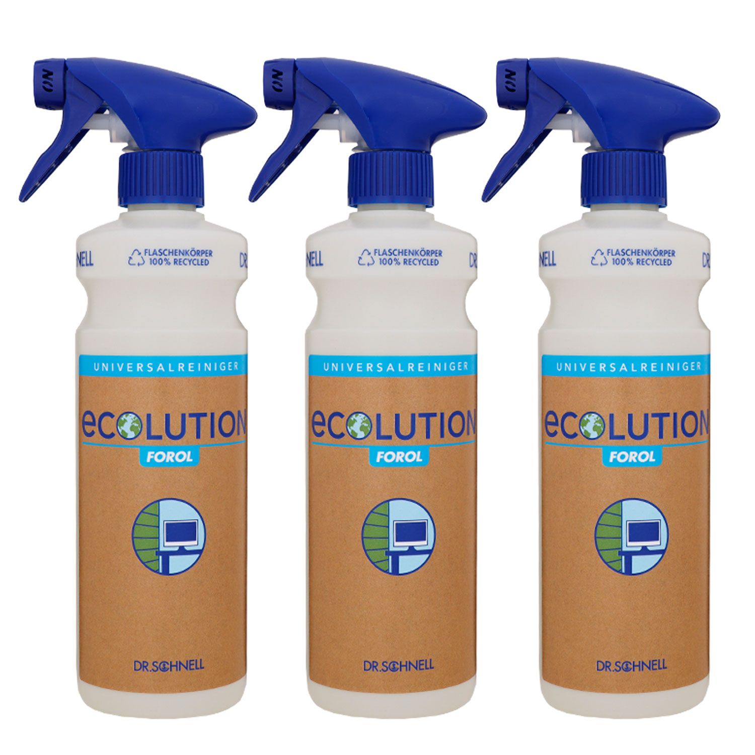 Dr. Schnell Ecolution Forol Handsprüher Leerflasche 3 x 500 ml bei Riemax