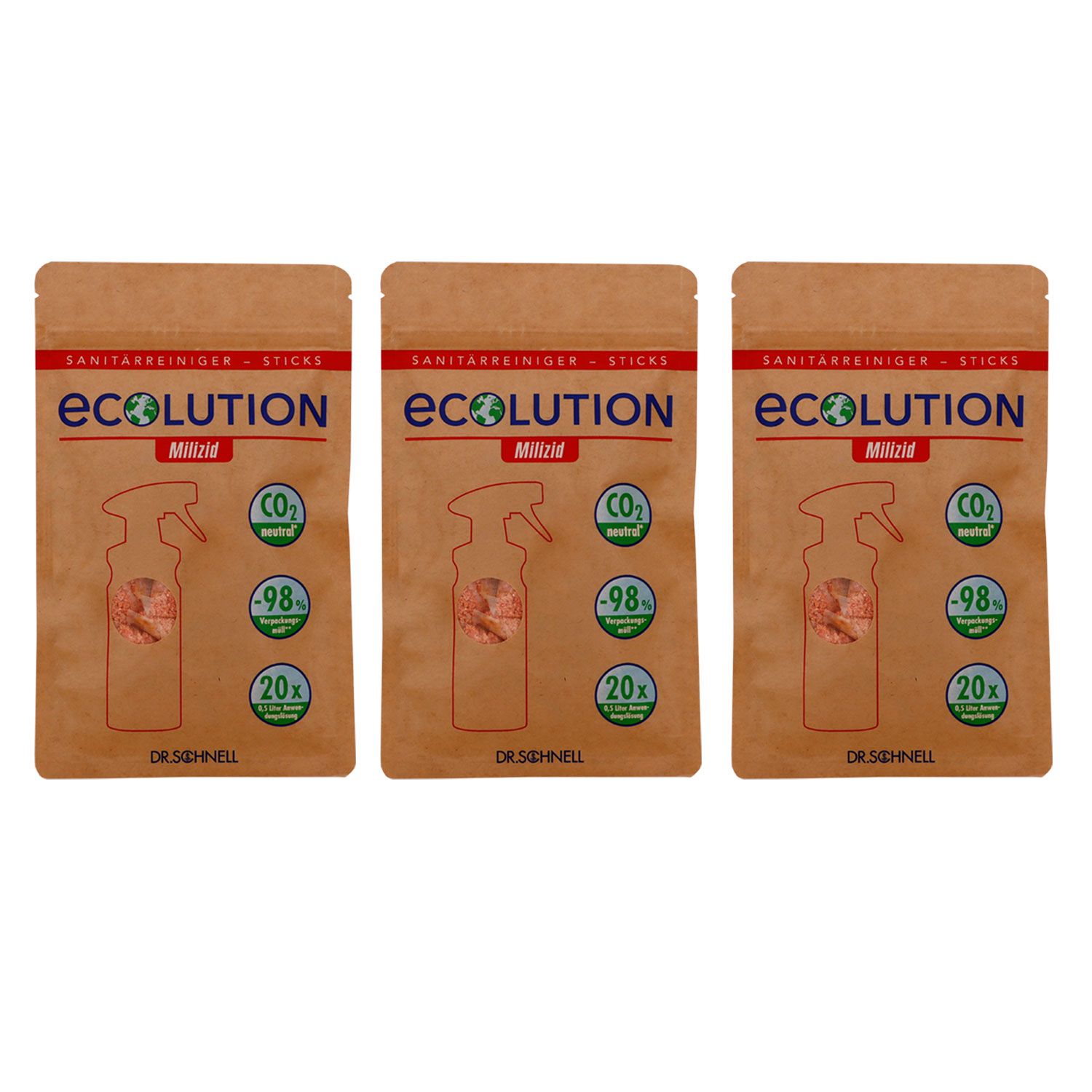 Dr. Schnell Ecolution Milizid 3 x 20 Sanitärreiniger-Sticks Kalklöser ...