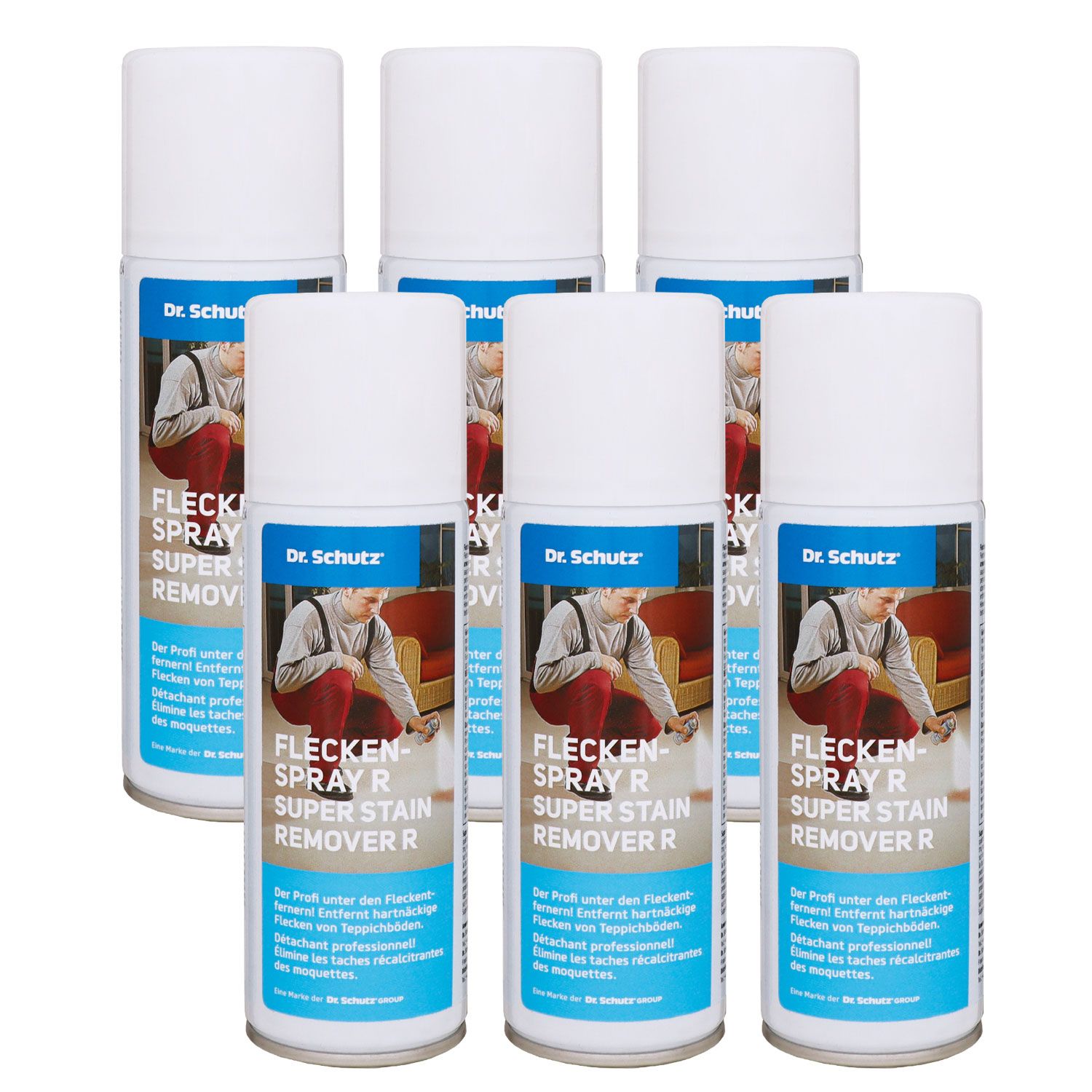 Dr. Schutz Fleckenspray R 6 x 200 ml für textile Beläge Polster ...