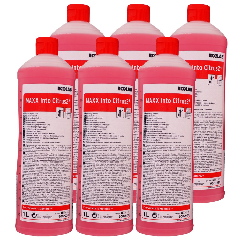 Ecolab MAXX Into Citrus2 6 x 1 Liter Sanitärreiniger Se