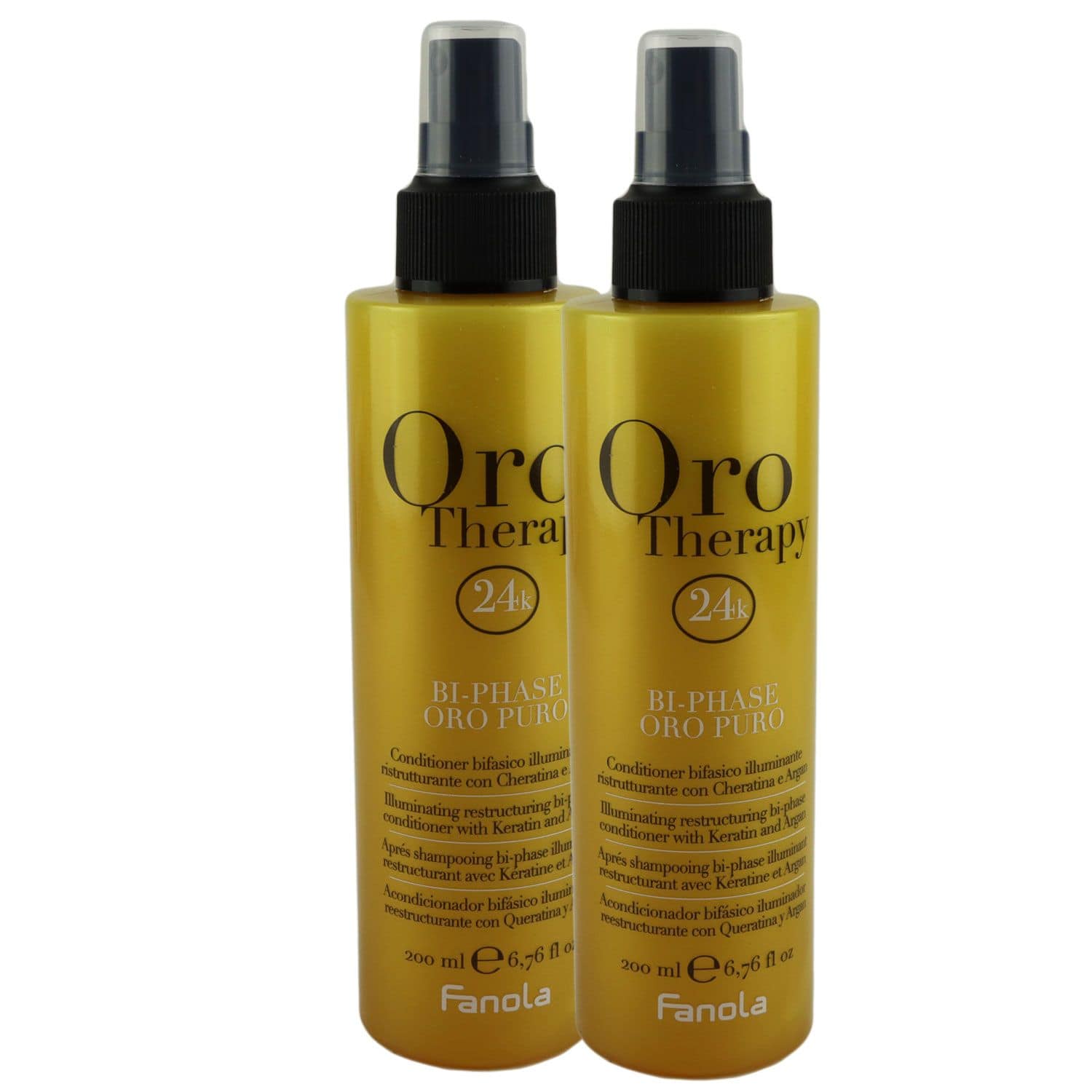 Fanola Oro Puro Therapy 2 x 200 ml Bi Phase Conditioner bei Riemax