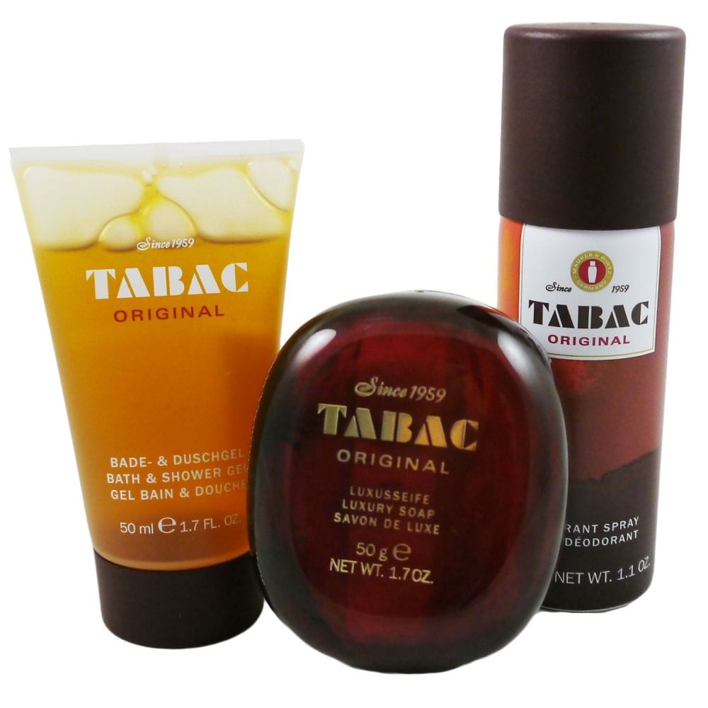 GEBRAUCHT Tabac Original Set 50ml Bath & Showergel & 50g Seife & 50ml ...