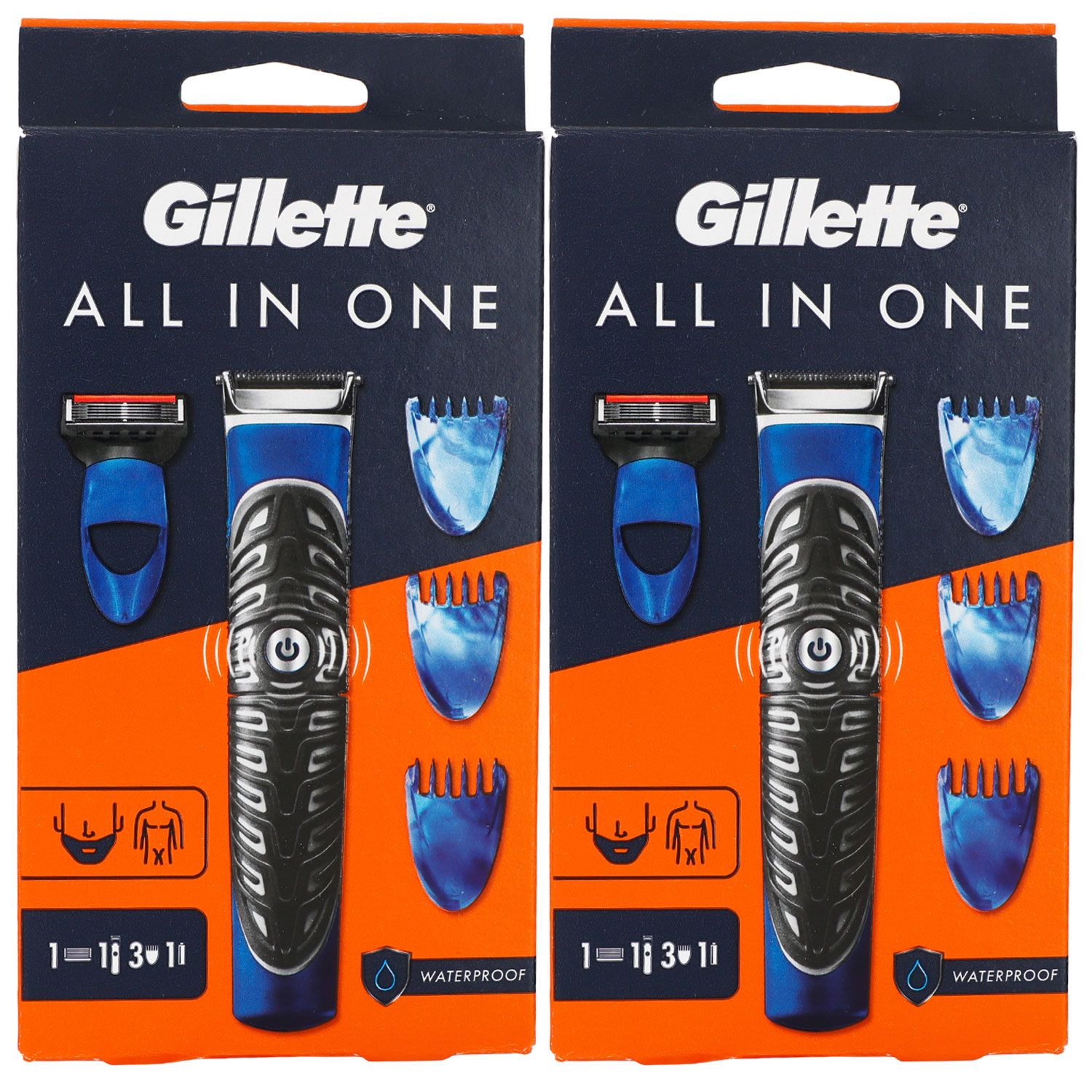 Gillette Fusion Proglide Styler 2 x 4 in 1 Rasierer Set
