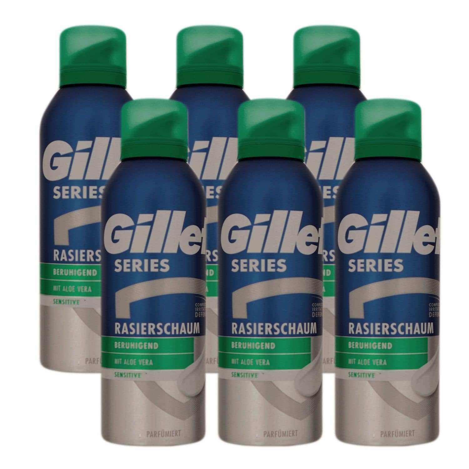 Gillette Series Sensitive 6 x 200 ml Rasierschaum Set