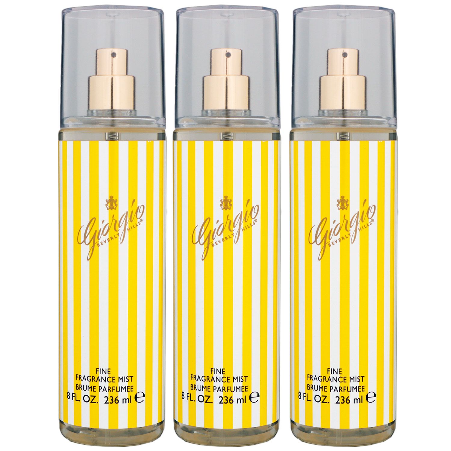 Giorgio Beverly Hills Yellow 3 x 236 ml Bodymist