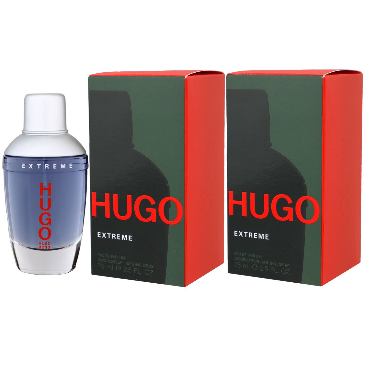 Hugo Boss Hugo Extreme 2 x 75 ml Eau de Parfum EDP Set Herrenparfum ...