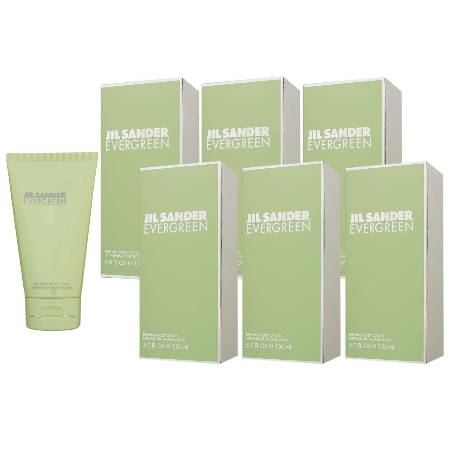 Jil Sander Evergreen 6 x 150 ml Bodylotion Körperlotion