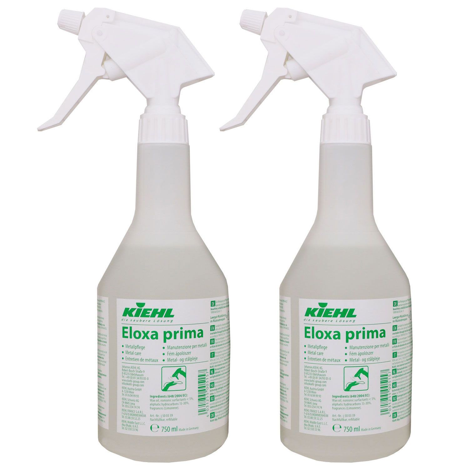 Kiehl Eloxa prima 2 x 750ml Metallpflege Edelstahlpflege ...