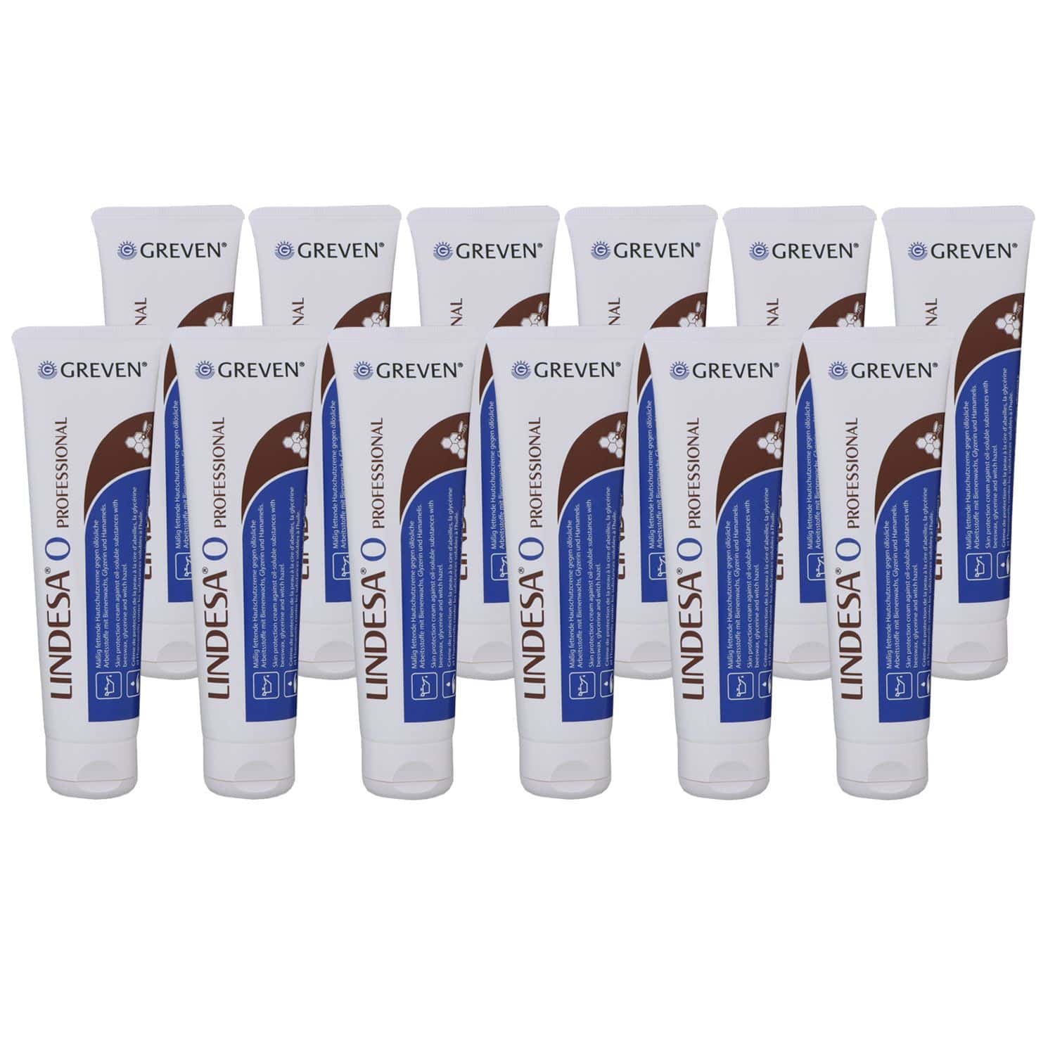Lindesa O Professional 12 x 100 ml Hautschutzcreme Set