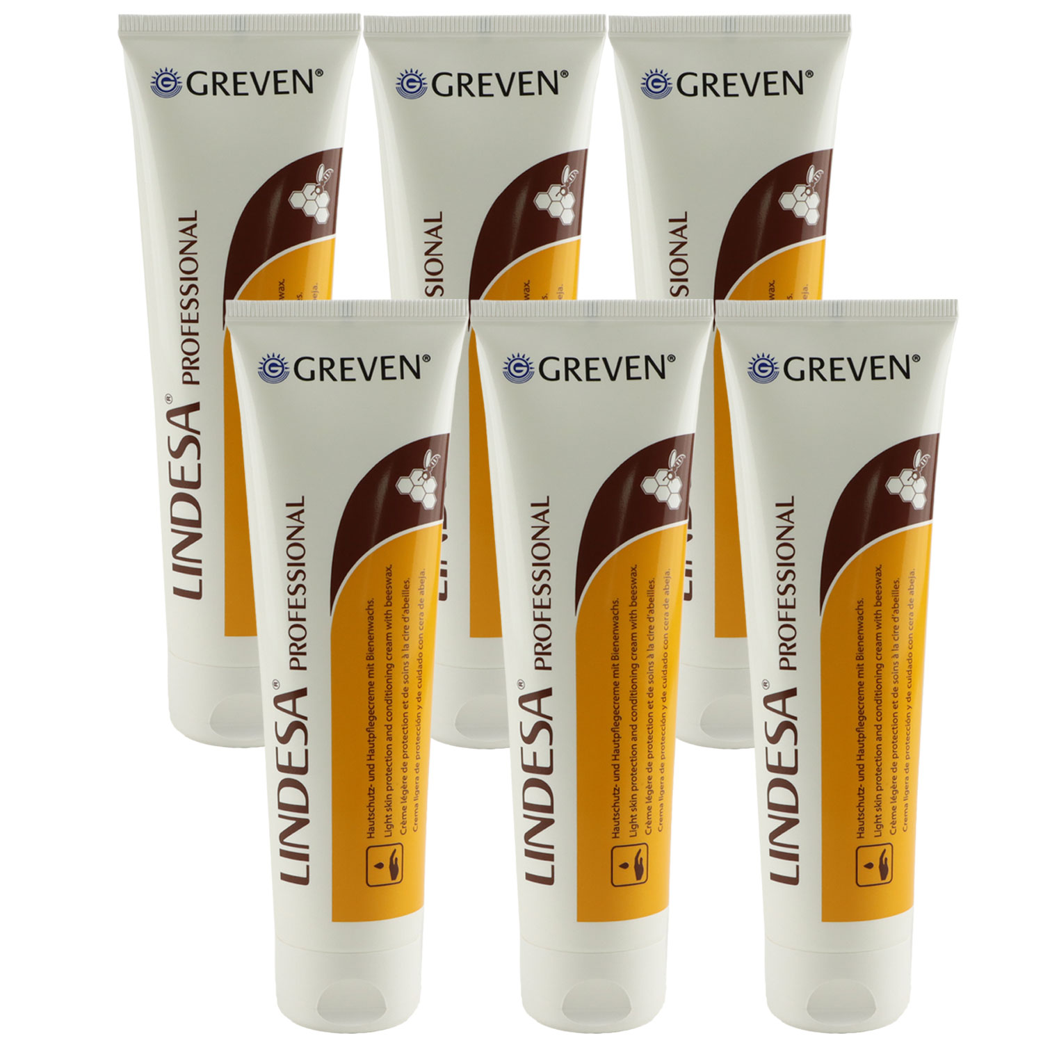Lindesa Professional 6 x 100 ml Hautschutz- und Handpflegecreme mit ...