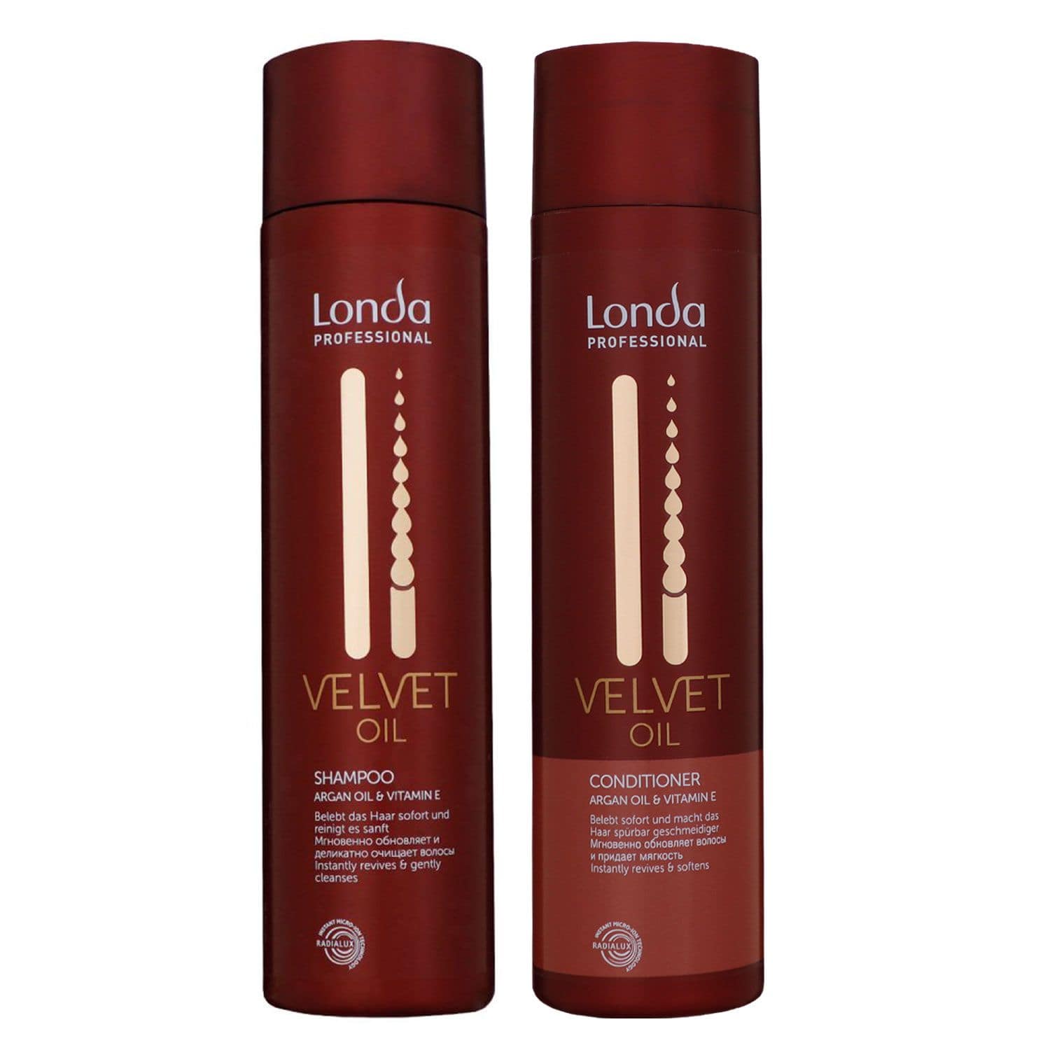 Londa Velvet Oil Shampoo 250 ml für trockenes Haar & 250 ml Conditioner ...