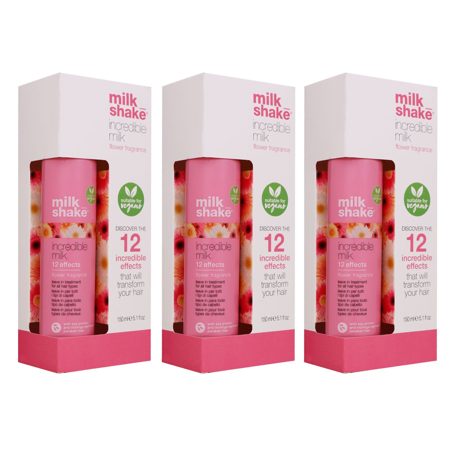 Milk Shake Incredible Milk Flower Fragrance 3 x 150 ml Leave In Sprüh ...