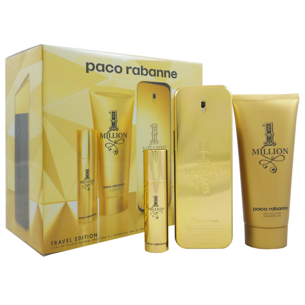 Paco Rabanne 1 One Million Set 100ml & 10ml EDT & 100ml DG bei Riemax