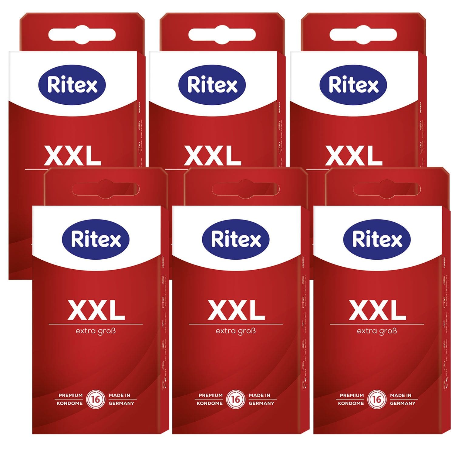 Ritex XXL Kondome 6 x 16 Stück extra groß hochelastisch und ...