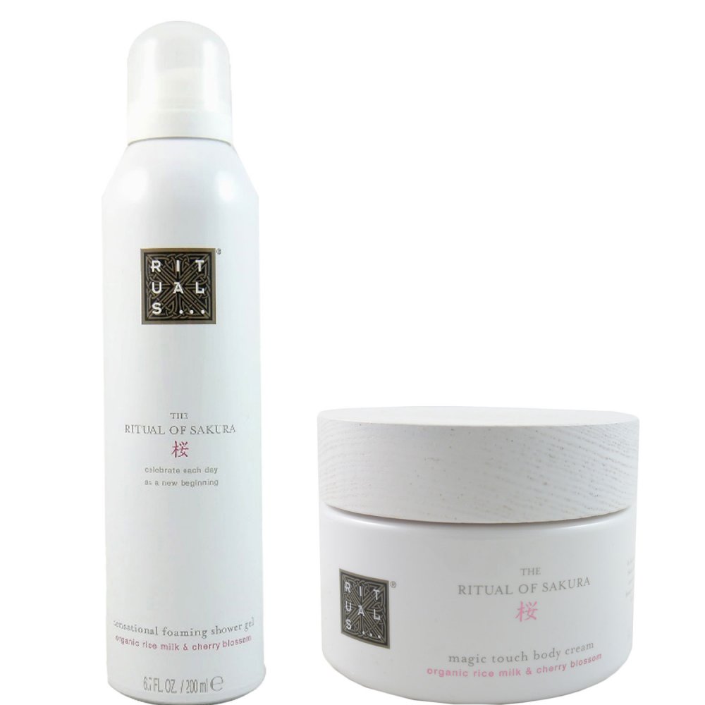 Rituals The Ritual of Sakura Foaming Shower Gel 200ml+Bodycream 220ml Set bei Riemax