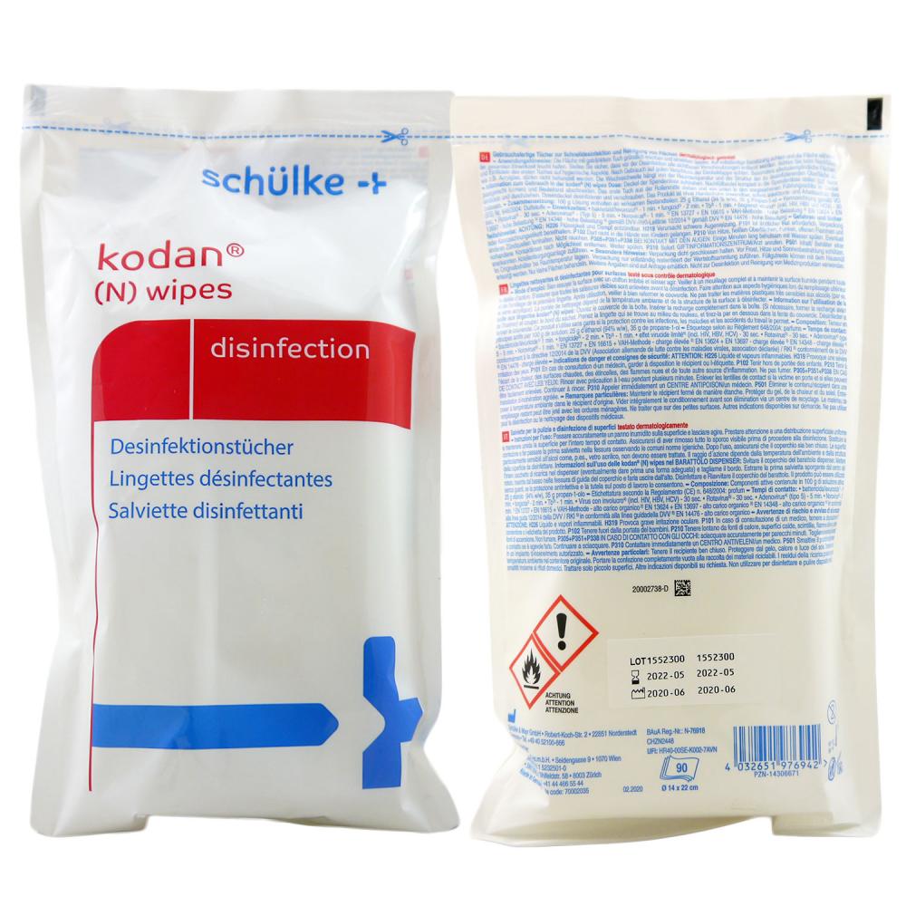 Schülke Kodan (N) wipes 90 Tücher Flächendesinfektion Dose & 90 Tücher ...