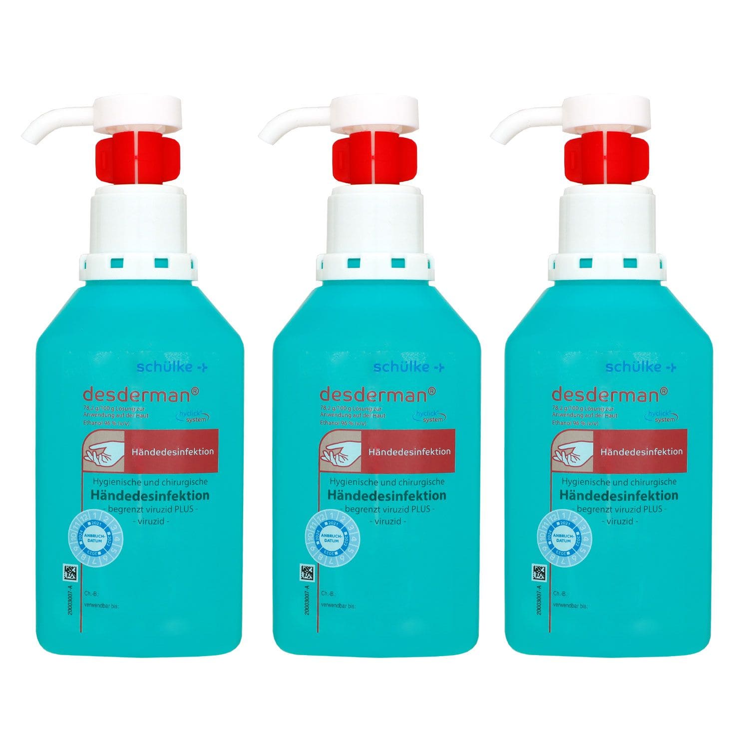 Schülke desderman 3 x 500 ml Hyclick Desinfektion