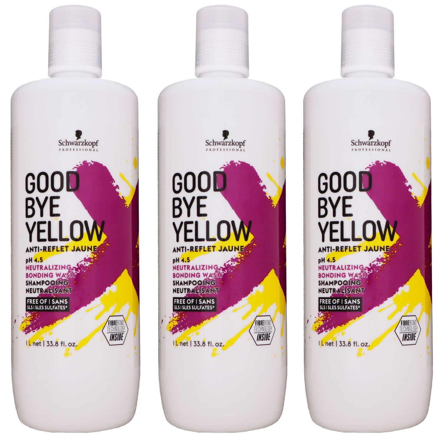 Schwarzkopf Goodbye Yellow Shampoo 3 x 1 L bei Riemax