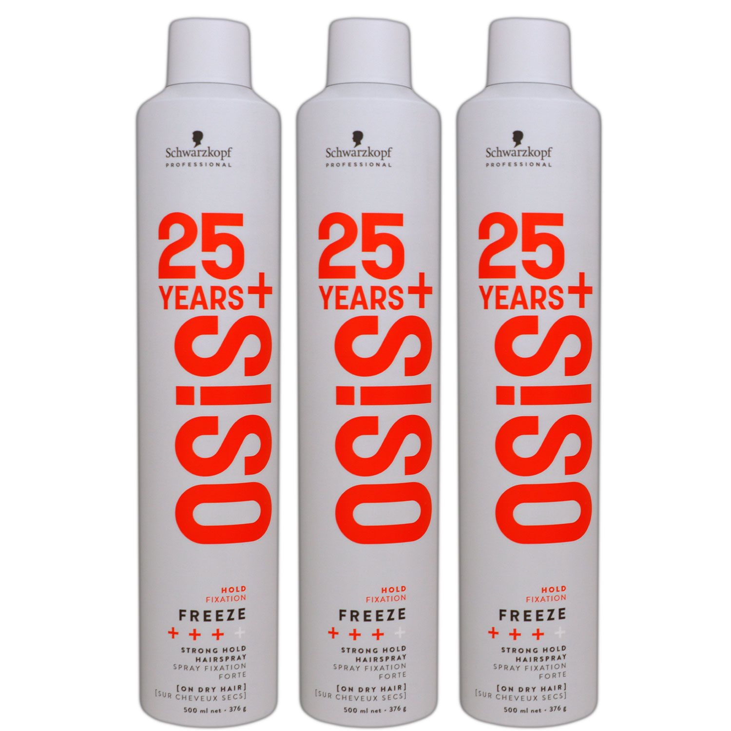 Schwarzkopf Osis Freeze 3 x 500 ml Strong Hold Haarspray Set --> Riemax ...