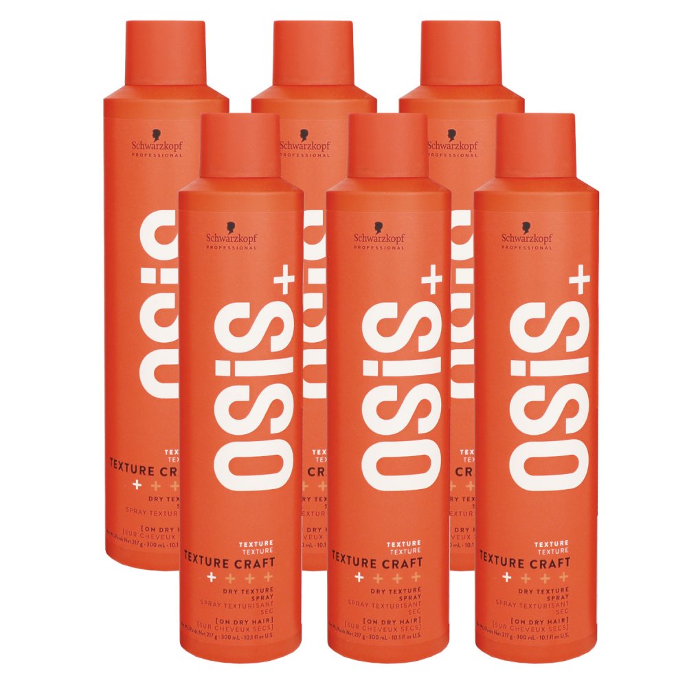 Schwarzkopf Osis Texture Craft 6 x 300 ml trockenes Textur Spray Set --> Riemax | Parfüm, Pflege ...