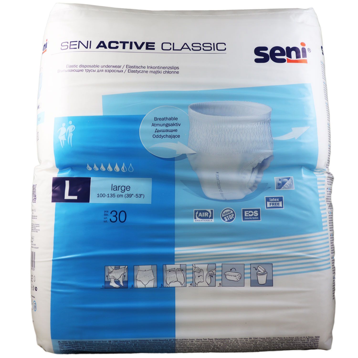 Seni Active Classic Inkontinenzslip 30 Stück Größe L Se