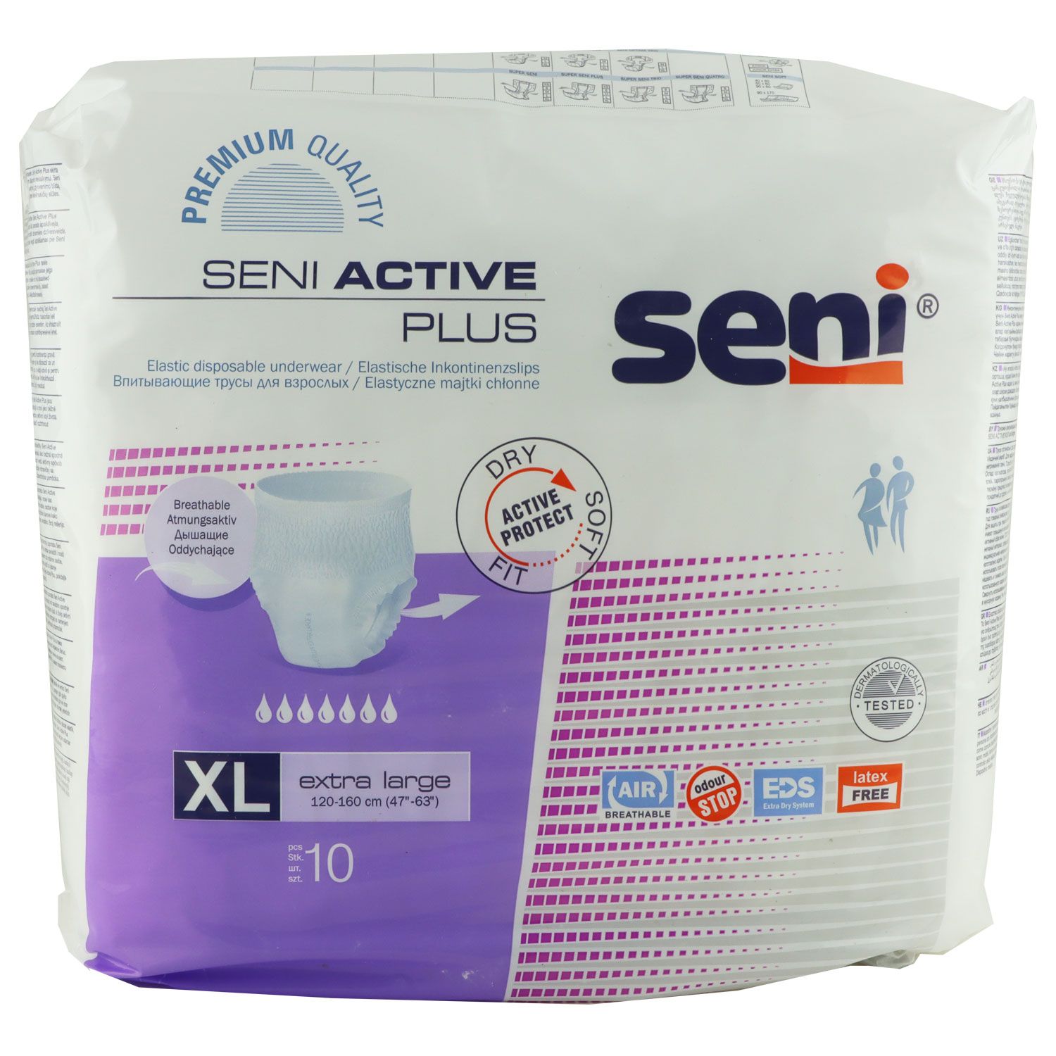 Seni Active Plus Inkontinenzslip 10 Stück Größe XL